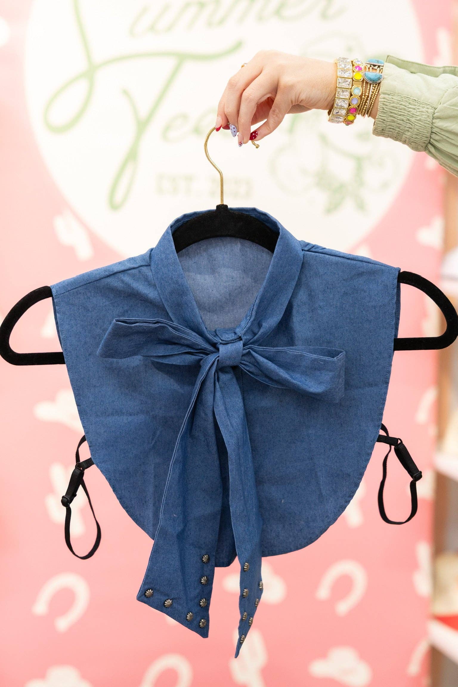 DENIM BOW COLLAR – Bloom West Boutique